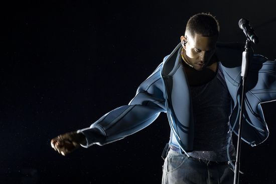 Italian Singersongwriter Mahmood Performs On Stage Editorial Stock ...