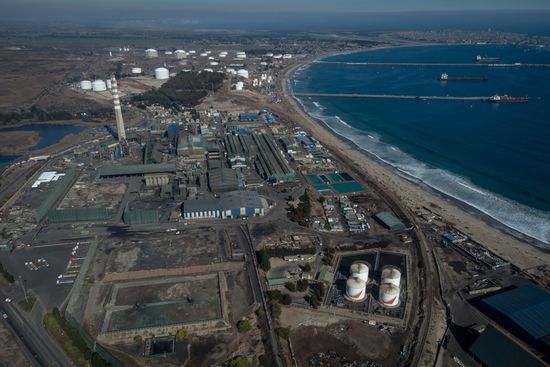 Aerial View Codelco Ventanas After Episodes Editorial Stock Photo ...