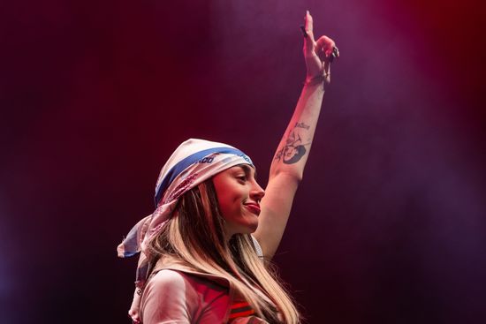 Argentinian Singer Nicki Nicole Performs On Editorial Stock Photo ...