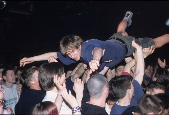 Concertgoers Stage Diving During Concert Berlins Editorial Stock Photo ...