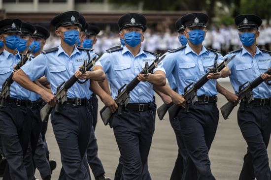 Police Officers Holding M16 Rifles While Editorial Stock Photo - Stock ...