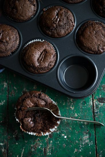 Food Photography Chocolate Muffins Freshly Baked Editorial Stock Photo ...