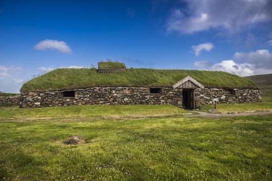Reconstructed Viking Longhouse Heroldswick Unst Shetland Editorial ...