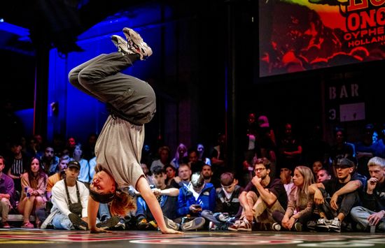 Participants Action During Breakdance Competition Red Editorial Stock ...