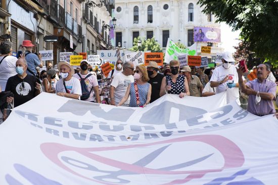 Demonstration Pro Public Healthcare Against Health Editorial Stock ...