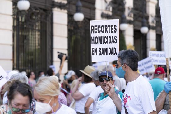 Demonstration Pro Public Healthcare Against Health Editorial Stock ...