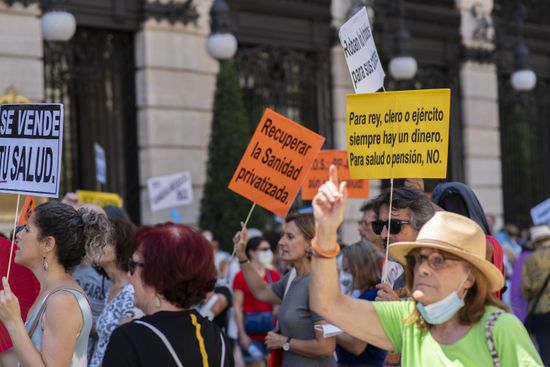 Demonstration Pro Public Healthcare Against Health Editorial Stock ...