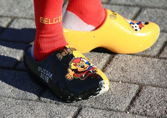 Belgium Fan Arrives Wearing Clogs Editorial Stock Photo - Stock Image ...