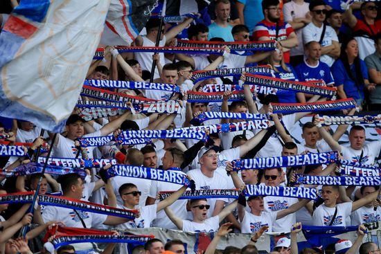Rangers Ultras Hold Scarves Editorial Stock Photo - Stock Image ...