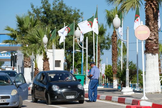 Algerian Cars Getting Checked Before Crossing Editorial Stock Photo ...