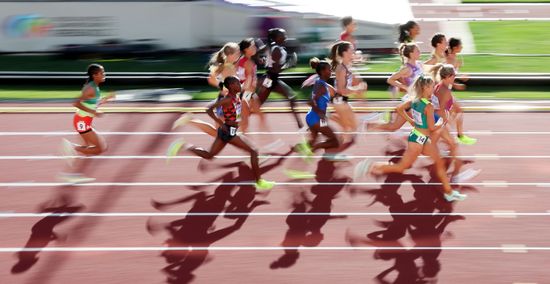 Runners Compete Womens 1500m Heats World Editorial Stock Photo - Stock ...