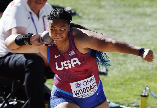 Jessica Woodard Usa Competes Womens Shot Editorial Stock Photo - Stock ...