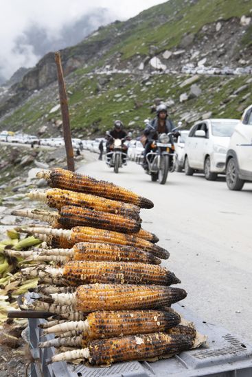 Grilled Corn Traffic Jam On Road Editorial Stock Photo - Stock Image ...
