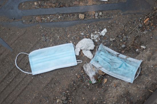 Used Face Masks Discarded By Patients Editorial Stock Photo - Stock ...