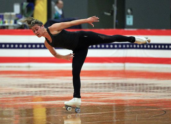 Unknown Freestyle Skater Warms Practice Session Editorial Stock Photo ...