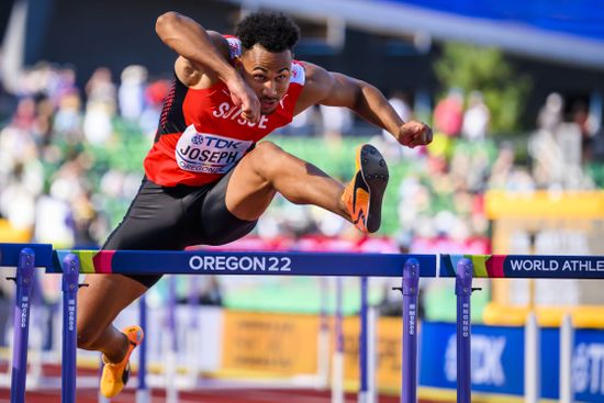 Jason Joseph Switzerland Competes Mens 110 Editorial Stock Photo ...