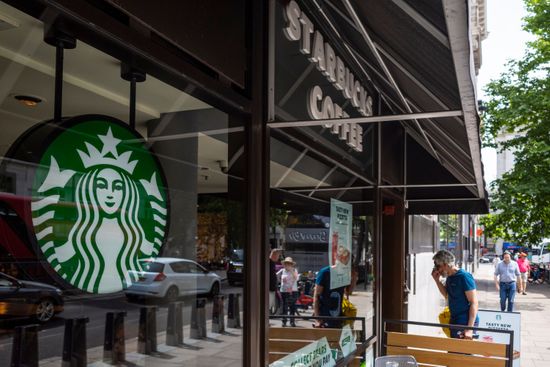 Exterior Branch Starbucks On Kingsway Central Editorial Stock Photo ...