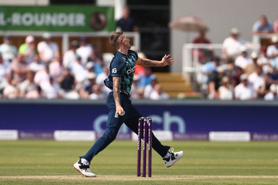 Englands Brydon Carse Bowling During Royal Editorial Stock Photo ...