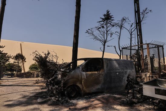 Flots Bleus Campsite Destroyed By Flames Editorial Stock Photo - Stock ...