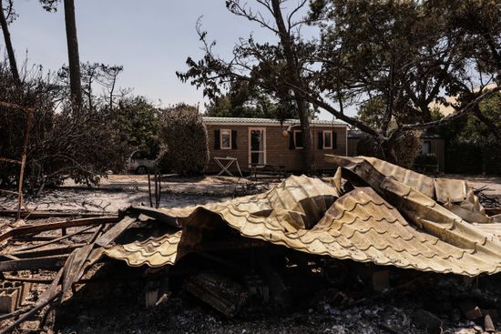 Flots Bleus Campsite Destroyed By Flames Editorial Stock Photo - Stock ...