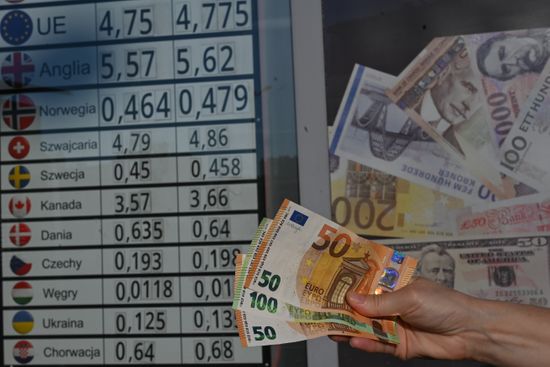 Person Holds Banknotes Euro Front Board Editorial Stock Photo - Stock ...