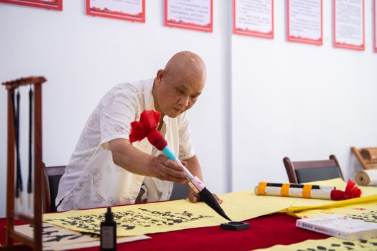 Senior Citizen Practices Calligraphy Communitybased Daycare Editorial ...
