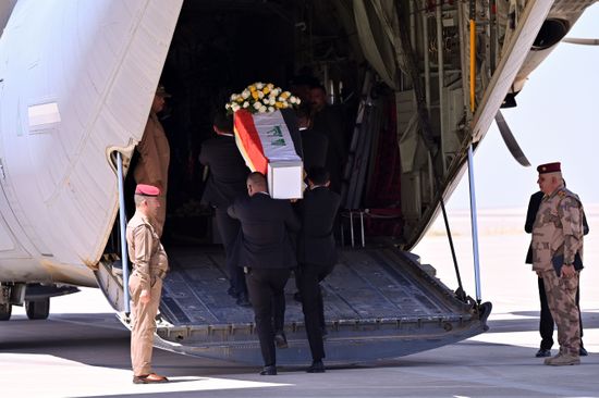Coffin Carried Aboard Military Plane Repatriation Editorial Stock Photo ...