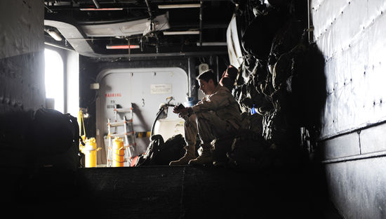 Marine Reading His Book Quite Moment Editorial Stock Photo - Stock ...