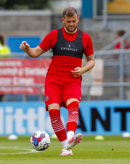 Pierce Sweeney Exeter City During Pre Editorial Stock Photo - Stock ...