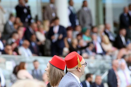 Racegoers Madness Fans Wearing Fez During Editorial Stock Photo - Stock ...