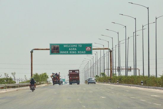 Vehicles Travel On Agra Inner Ring Editorial Stock Photo - Stock Image ...