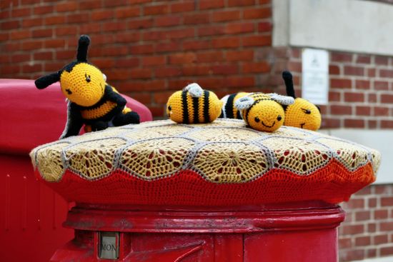 Creative Crafter Has Crocheted Post Box Editorial Stock Photo - Stock ...