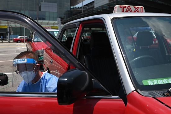 Taxi Driver Wavering Ppe Cleaning Taxi Editorial Stock Photo - Stock ...