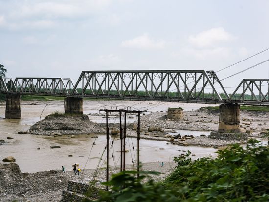 Aerial View Sevoke Railway Bridge On Editorial Stock Photo - Stock ...