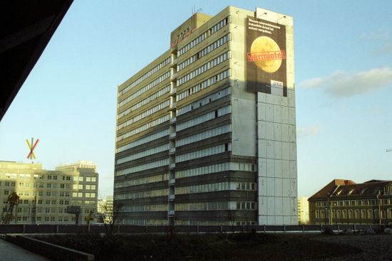 Vacant Gdr Prefabricated Building On Berlins Editorial Stock Photo ...
