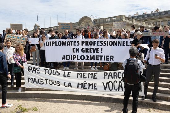 French Diplomats On Rare Strike Gather Editorial Stock Photo - Stock ...