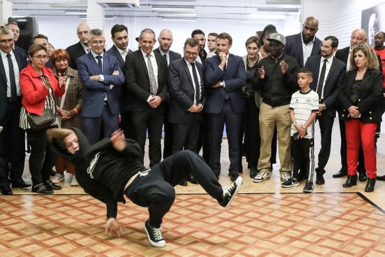 Le Emmanuel Macron De Teddy Riner Editorial Stock Photo - Stock Image ...