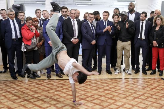 Le Emmanuel Macron De Teddy Riner Editorial Stock Photo - Stock Image ...
