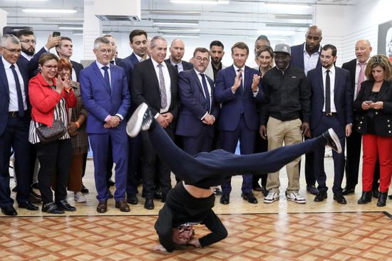 Le Emmanuel Macron De Teddy Riner Editorial Stock Photo - Stock Image ...