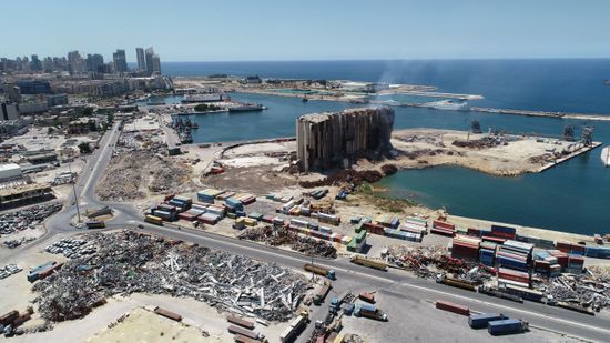 Picture Taken Drone Shows Destroyed Port Editorial Stock Photo - Stock ...
