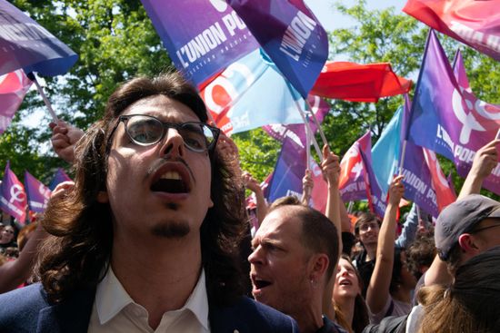 Protestors Wave Popular Union Party Flags Editorial Stock Photo - Stock ...