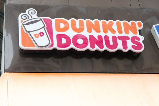 Shop Sign Dunkin Donuts On May Editorial Stock Photo - Stock Image ...