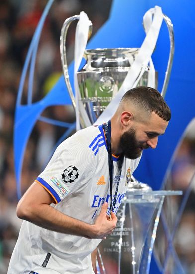Real Madrids Karim Benzema Celebrating After Editorial Stock Photo ...