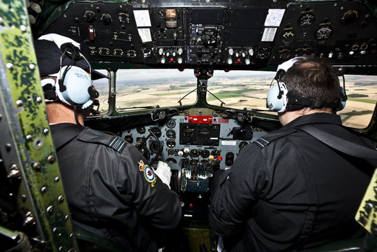 Inside Flight Deck Dc3 Dakota During Editorial Stock Photo - Stock ...