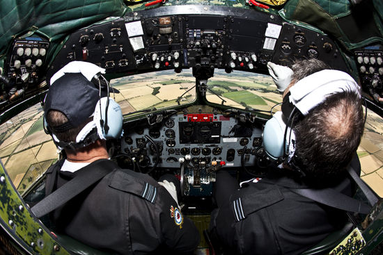 Inside Flight Deck Dc3 Dakota During Editorial Stock Photo - Stock ...