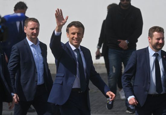 French President Emmanuel Macron Leaves Muma Editorial Stock Photo ...