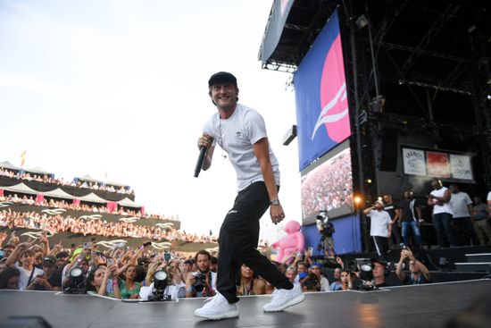 French Rap Singer Vald Performs On Editorial Stock Photo - Stock Image ...