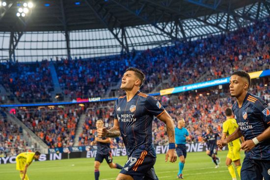 Fc Cincinnati Attackers Brandon Vazquez Brenner Editorial Stock Photo ...