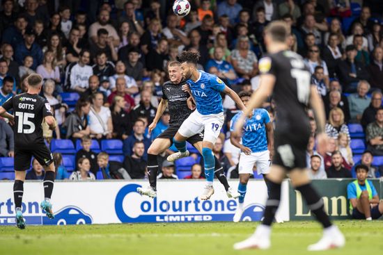 Kyle Wootton 19 Stockport County Jumps Editorial Stock Photo - Stock ...