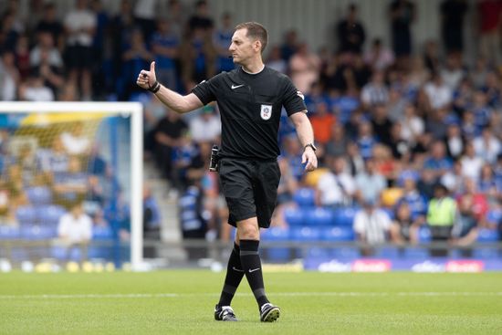 Referee Simon Mather Clashing During Efl Editorial Stock Photo - Stock ...